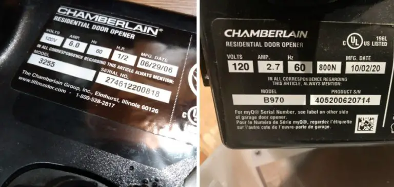 How to Find Model Number on Chamberlain Garage Door Opener